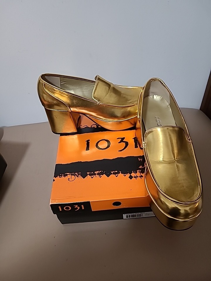 Mens 70s Gold Platform Loafer By ELLIE Size 12-13 | eBay