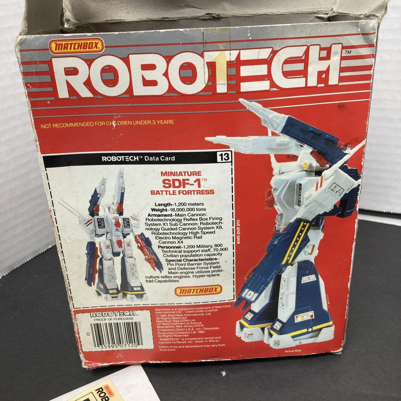 Vintage COMPLETE ROBOTECH Miniature SDF-1 Battle Fortress Macross ...