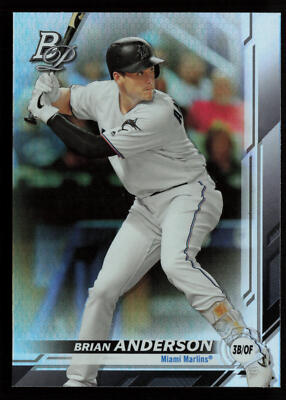 2019 Bowman Platinum Brian Anderson #51 SN Miami Marlins Baseball Card ...