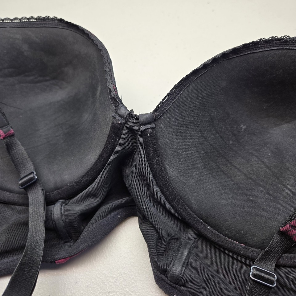 Torrid Women Bra 42D Black Plaid Pin Up Longline Underwired Lace ...