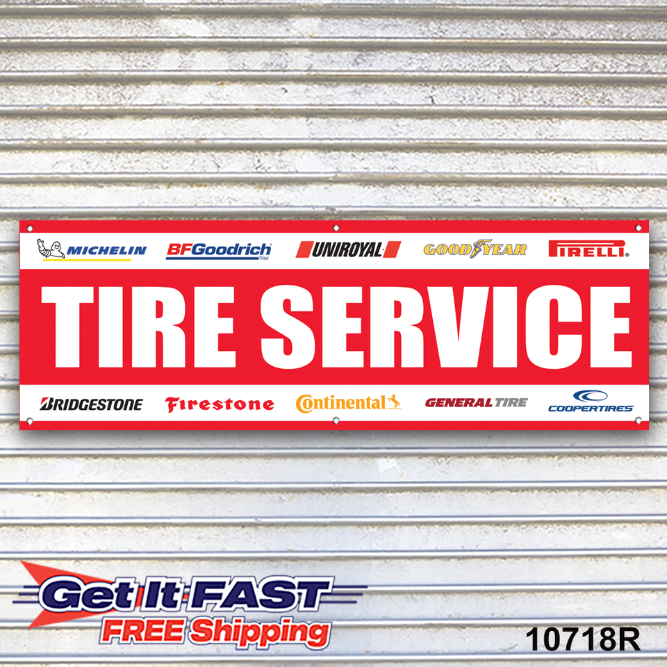 Tire Service Banner Sign Auto Repair Tire Dealer Service Bay Garage | eBay