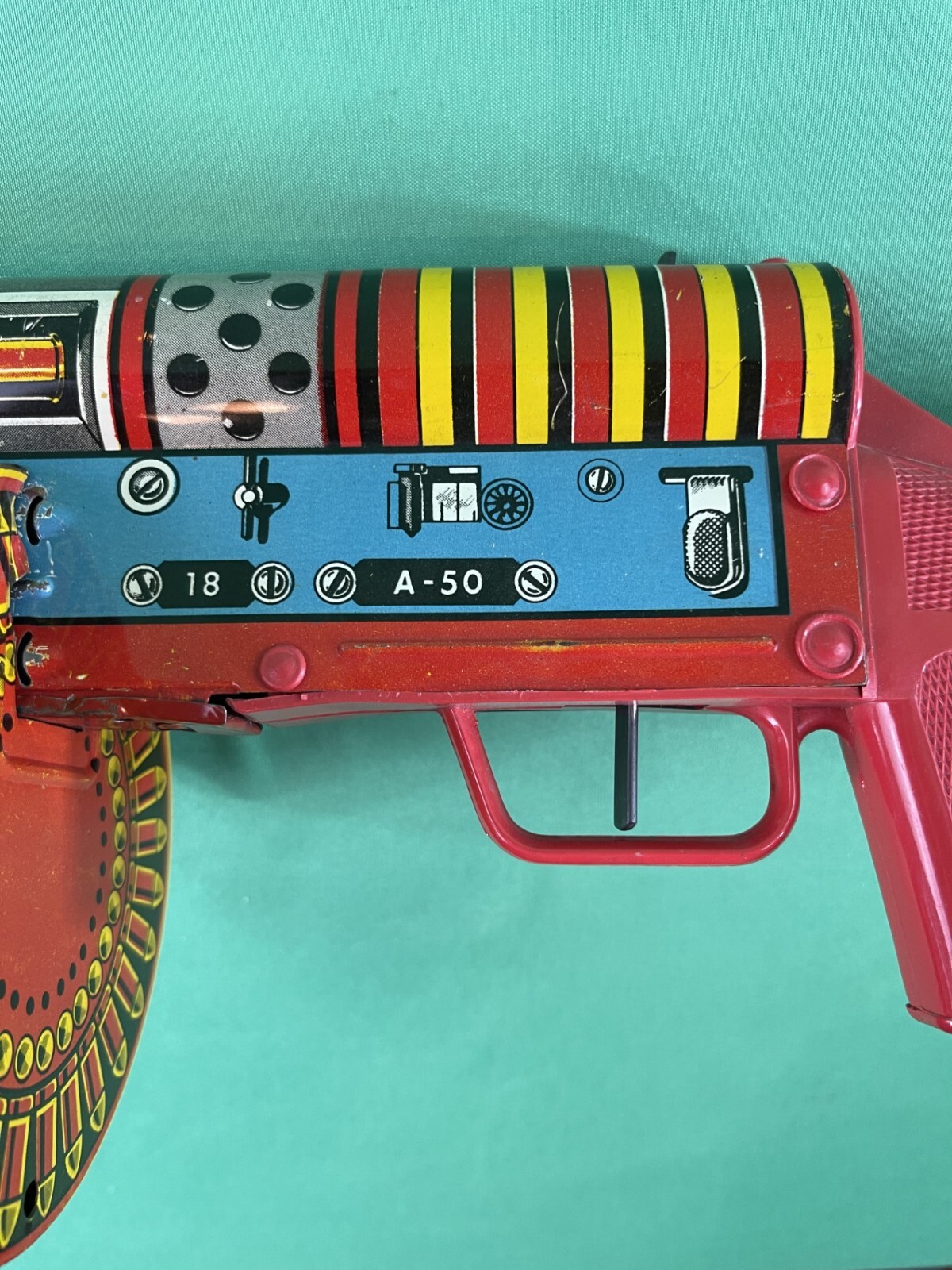 MARX G-MAN SUB-MACHINE GUN Toy - ALL ORIGINAL & WORKS PERFECT! Shoots ...