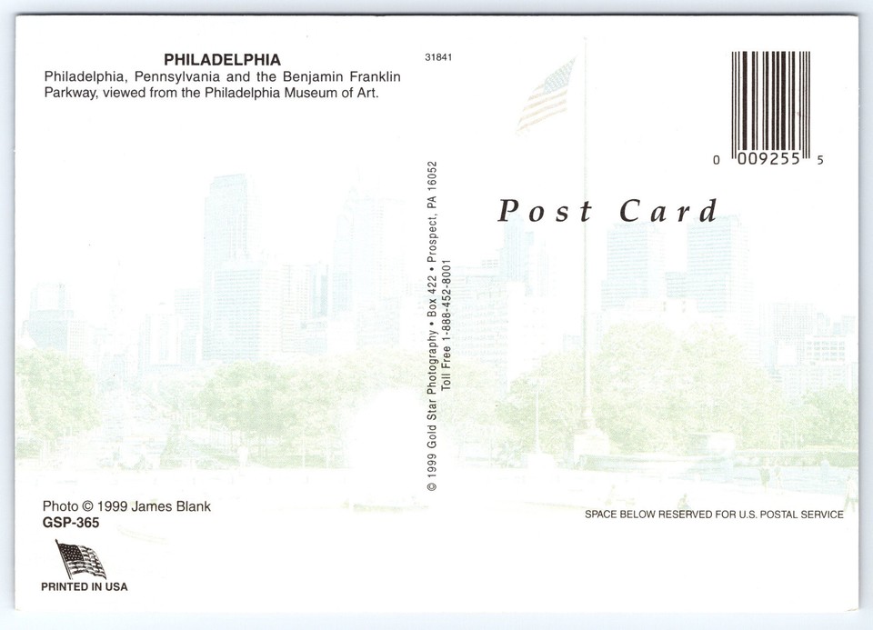 Philadelphia PA Benjamin Franklin Parkway Aerial View VTG Postcard | eBay