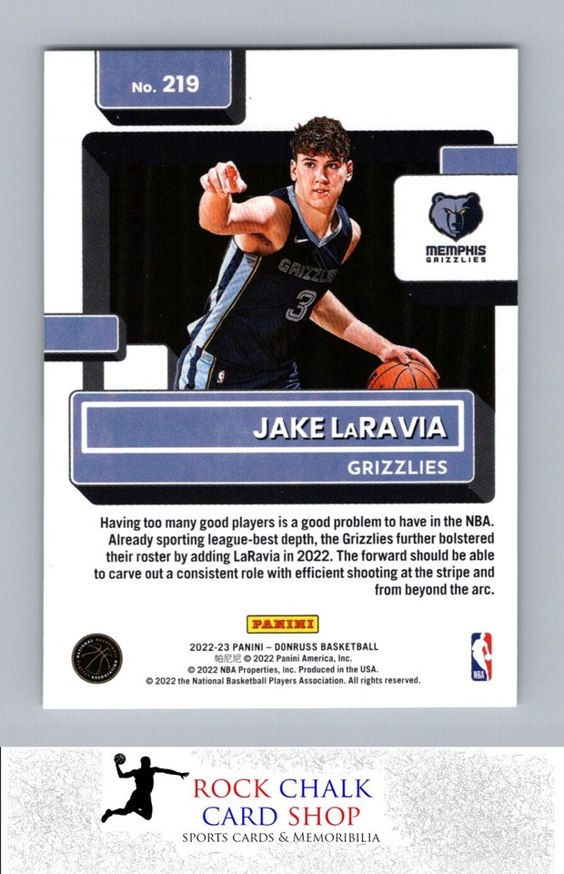 2022-23 Donruss Rated Rookie Jake LaRavia #219 RC Memphis Grizzlies | eBay