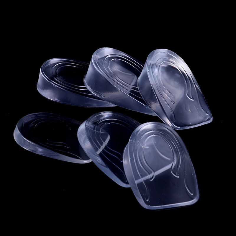 1 Pair Height Lift Men Women Shoes Insole Silicone Heel Insert Increase ...