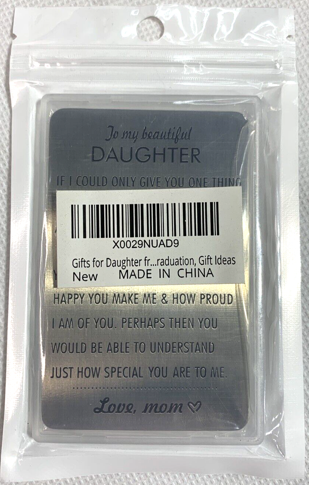 To My Beautiful Daughter, Engraved Wallet Card Inserts with ...