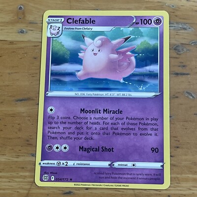 Clefable Rare Pokemon TCG 054/172 | eBay