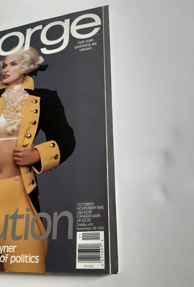George Magazine Inaugural Issue October November 1995 Cindy Crawford ...