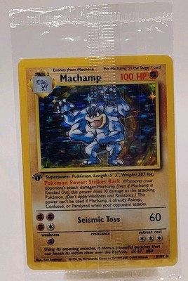 New/FactorySealed 1ST EDITION RARE HOLO FOIL MACHAMP POKÉMON CARD! 8/ ...