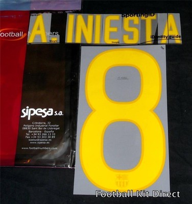 Official Barcelona A.Iniesta 8 2011-12 Football Name/number Set Home ...