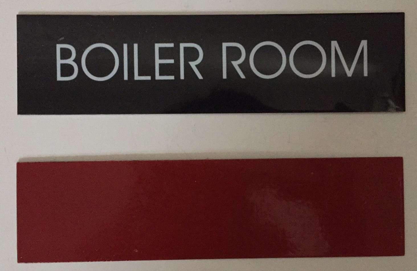 BOILER ROOM SIGN - BLACK (SIZE 2''X7.75'')-REF24-1027 | eBay