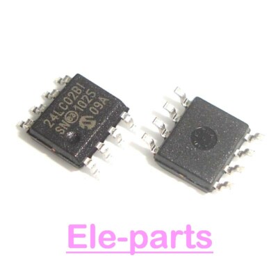 10 PCS 24LC02B-I/SN SOP-8 24LC02 SMD-8 CMOS Serial EEPROM Integrated ...