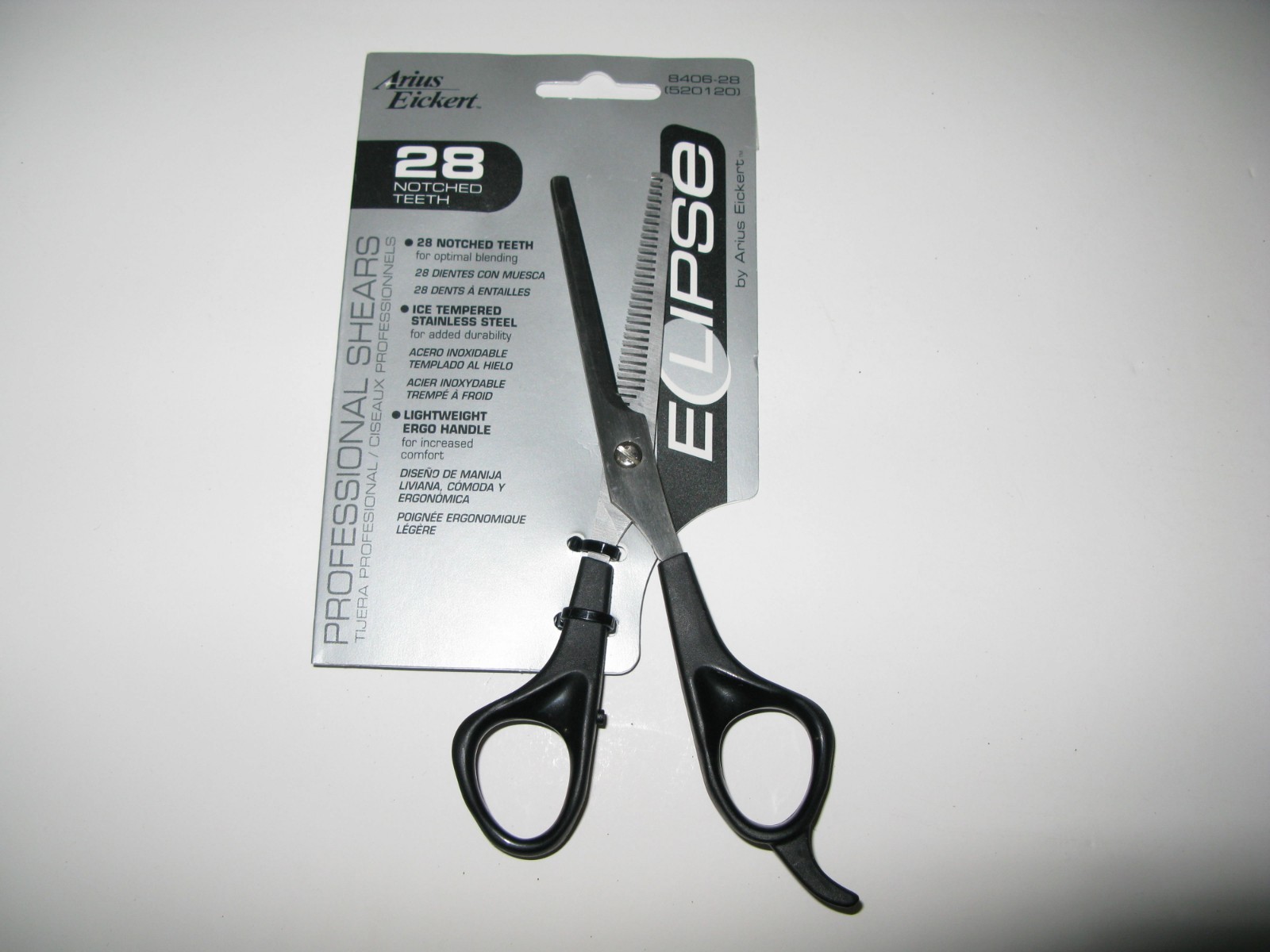 x2 Arius Eickert Professional Shears, 28 Notched Tooth Blender Shears ...