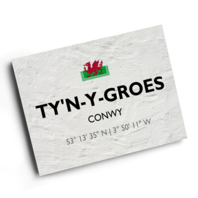 A4 PRINT - Ty'n-y-groes, Conwy, Wales - Lat/Long SH7771 | eBay UK