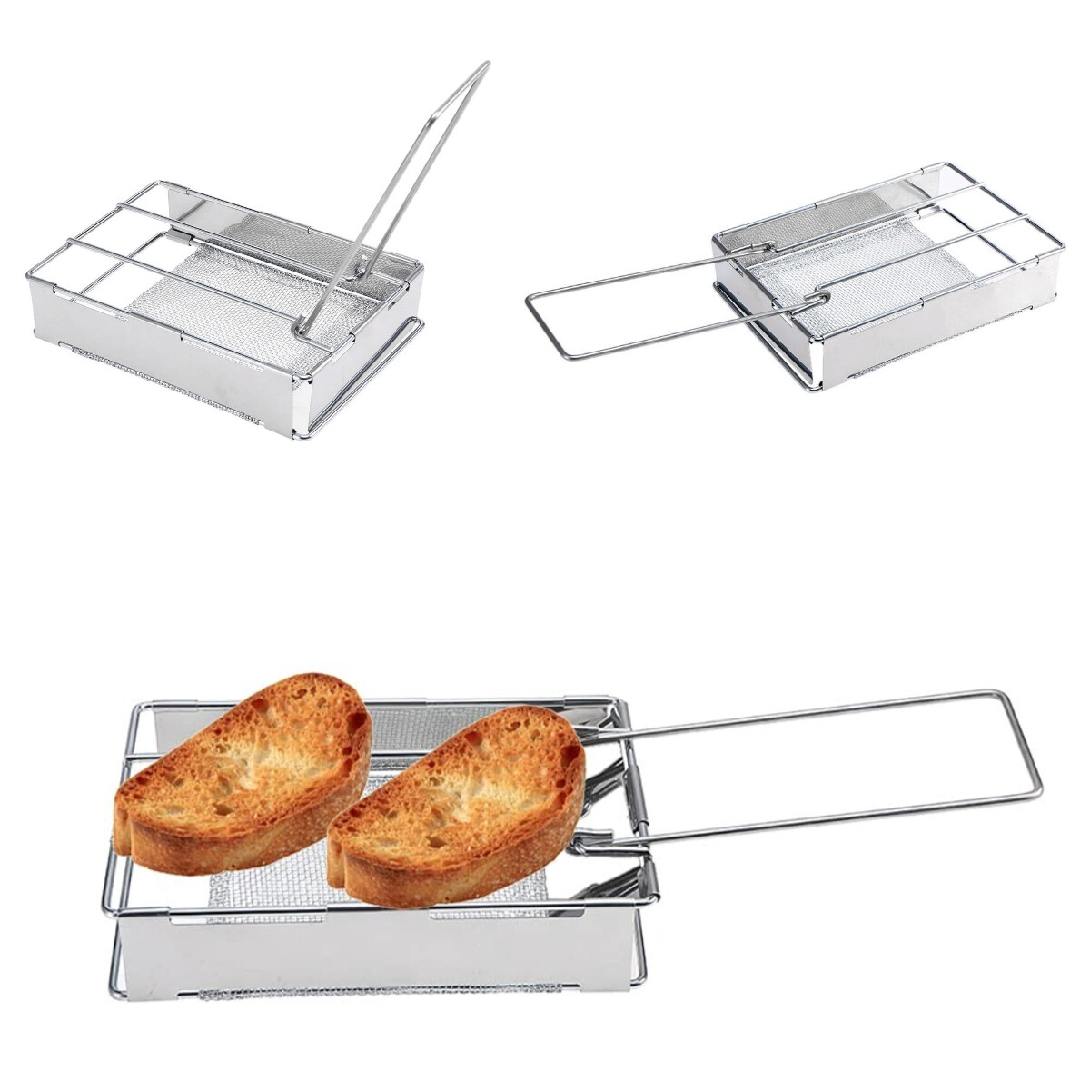Stainless Steel 304 Grilling Rack With Silicone Brush Ideal For Toast ...