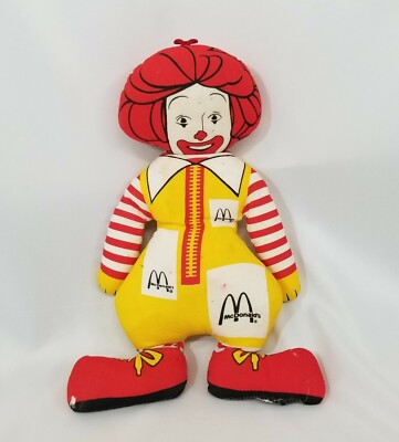 Vintage Ronald McDonald Plush Stuffed 12" Tall Doll | eBay
