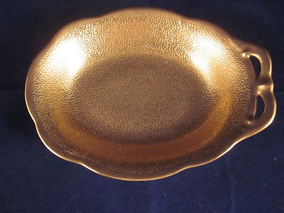 PICKARD OLD MARK Oval 1 Handled Dish Gold Encrusted Rose Daisy Pattern ...