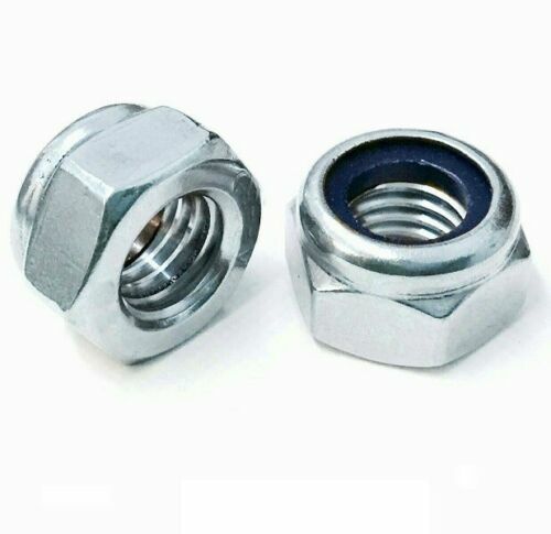 M5 METRIC HEXAGON HEX NYLON INSERT LOCKING NUTS BRIGHT ZINC PLATED ...