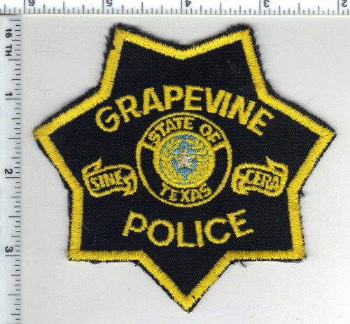 Grapevine Police (Texas) Shoulder Patch from the 1970's (was on a wall ...