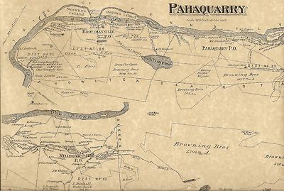Pahaquarry Delaware Station Millbrook NJ 1874 Maps with Homeowners ...