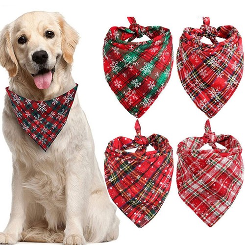 Pet Dog Bandana Double Layer Puppy Neckerchief Pet Grooming Bibs Cotton ...