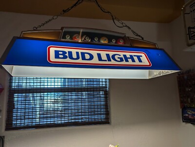 VINTAGE 1983 BUDWEISER BUD LIGHT BEER POOL BILLIARDS TABLE LIGHT | eBay