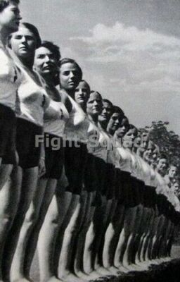 WW2 Picture Photo BDM Young women Bund Deutscher Mädel League German ...