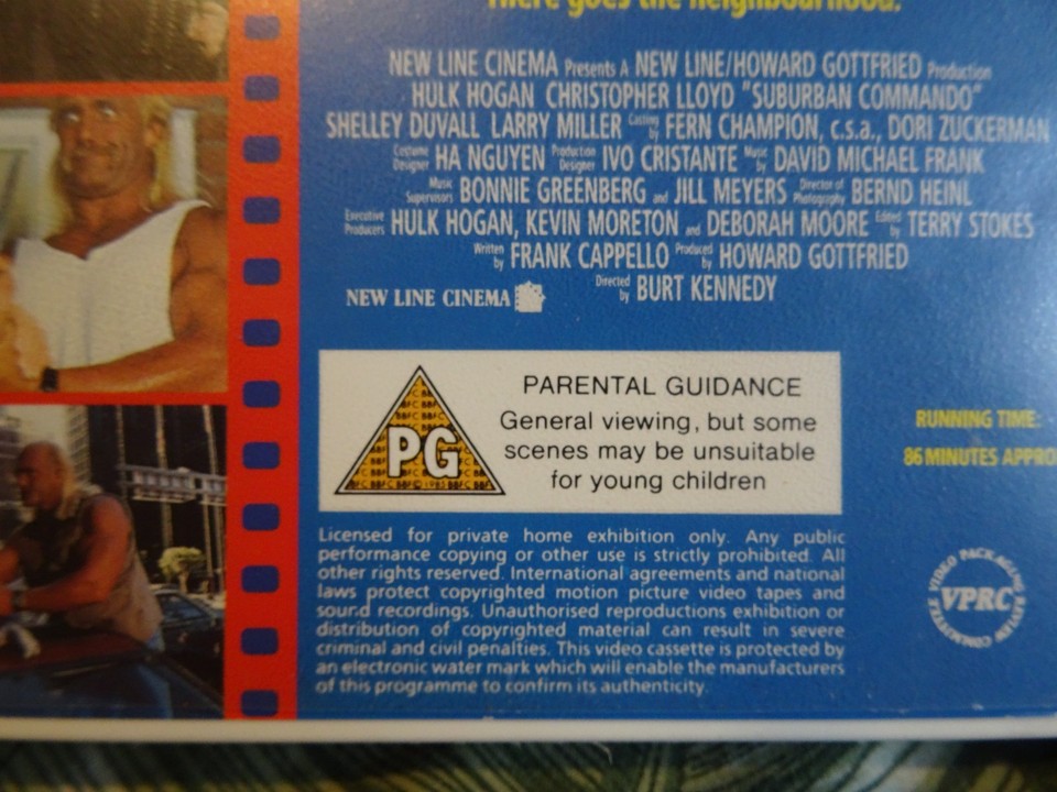 Suburban Commando (1991) VHS Video Tape - Hulk Hogan Christopher Lloyd ...