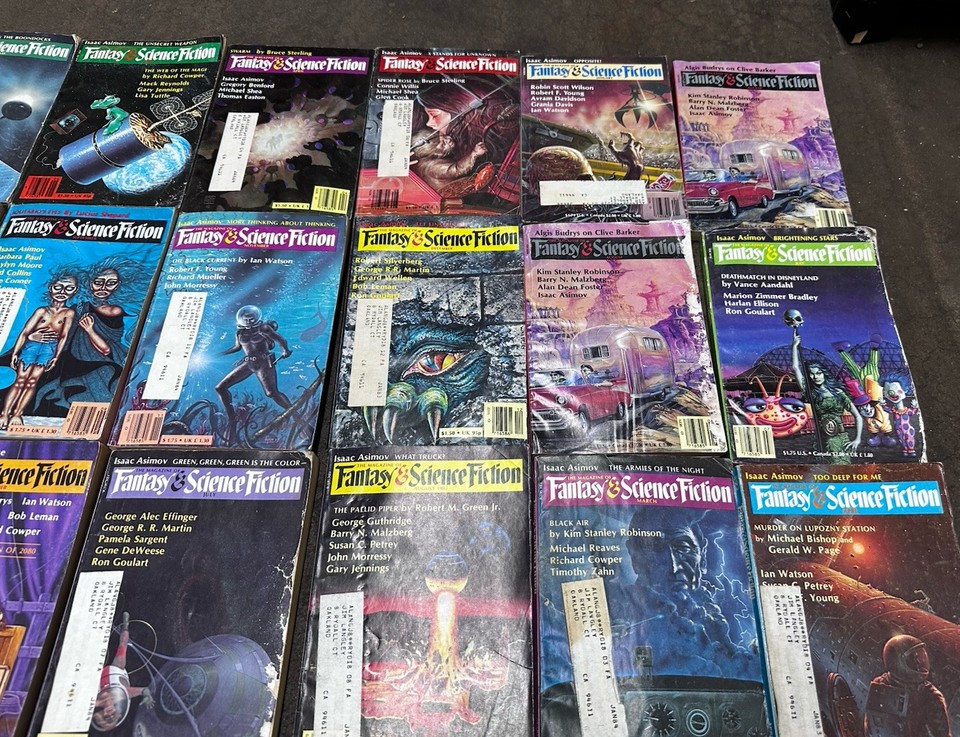 The Magazine of Fantasy and Science Fiction Lot Of 51 Books All 1980’s ...