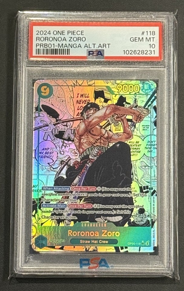 Roronoa Zoro (Manga) - Premium Booster -The Best- (PRB-01) PSA 10 | eBay