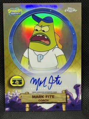 2025 Topps Chrome SpongeBob Coach Mark Fite Auto SA-CO | eBay