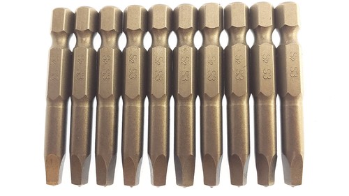Square Head SQ3 Screwdriver Drill Power Insert Bit 10 Pack SQ size 3 #3 ...
