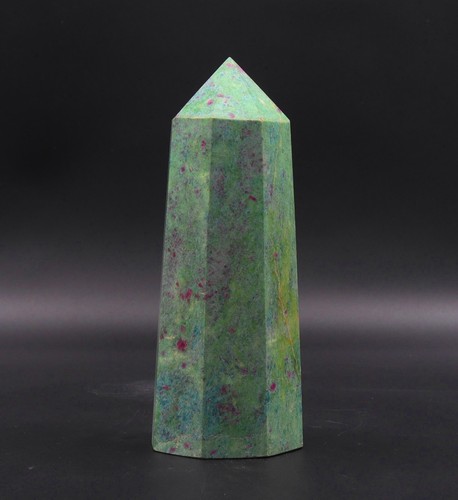 140MM Pink Ruby In Fuchsite Tower Crystal Healing Gemstone 8 Faceted ...