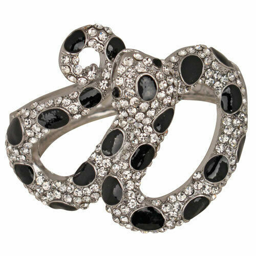 Kirks Folly Slithering Snake Hinged Cuff Bracelet (Antique silvertone ...