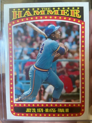 2023 Topps Heritage The Hammer #TH10 Hank Aaron Atlanta Braves HOF ...