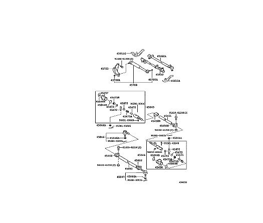 Toyota Genuine OEM ROD ASSY, STEERING RELAY LAND CRUISER FZJ7 ☆ 45450 ...
