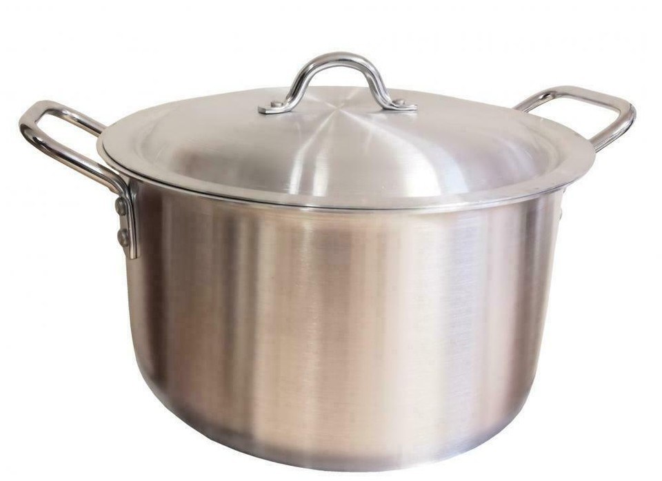 Mastercook Heavy Duty Aluminium Casserole Stockpot Pan Pot Dish with ...