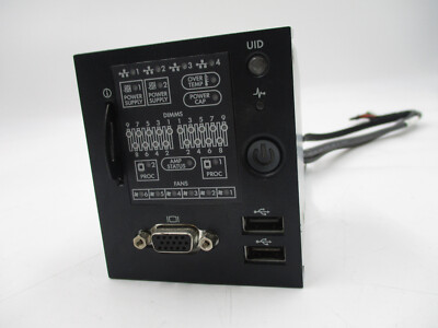 HP DL380 G6 Server Front I/O Panel with Cables P/N: 2F62M-01 Tested ...