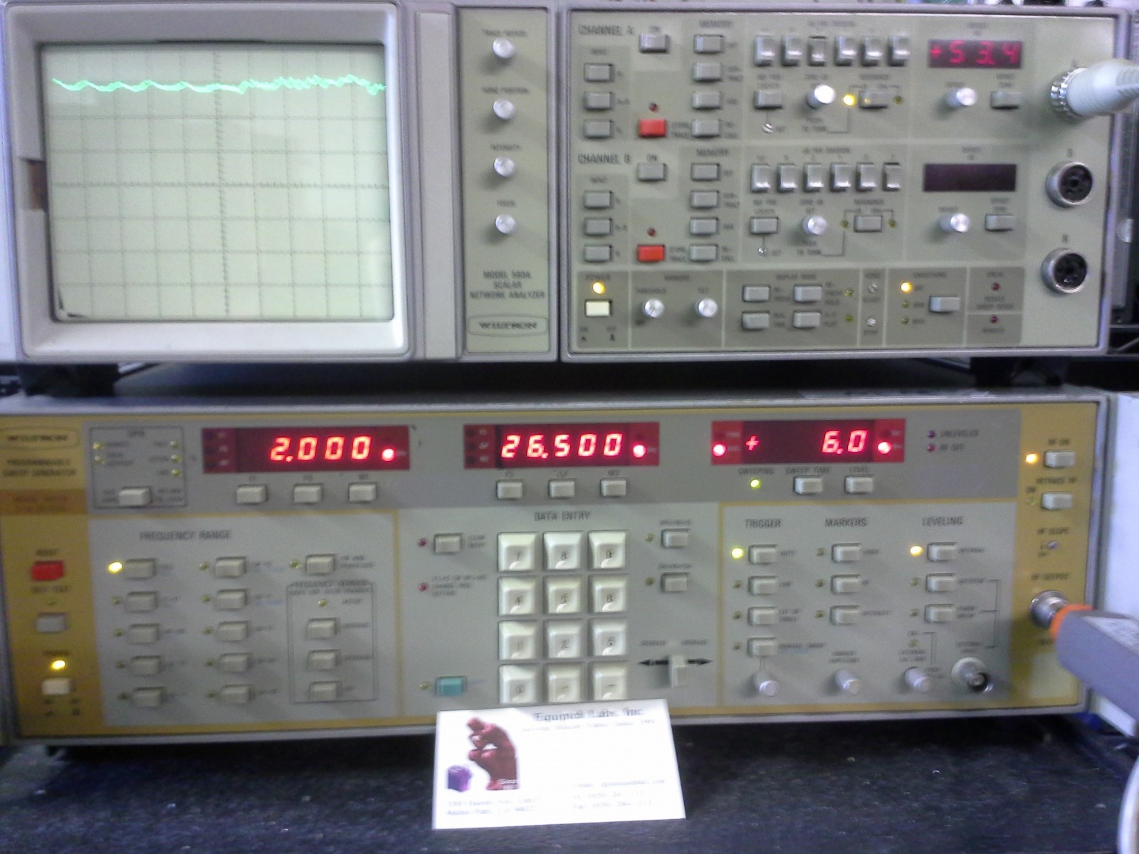 RF Sweep Generator 2-26.5 GHz TESTED! +13 dBm output Wiltron 6653A PLL ...