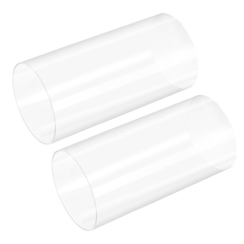 2pcs 96mm x 100mm 8" Clear Acrylic Pipe Rigid Plastic Tubing for ...