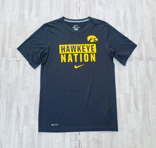 🔥 Iowa Hawkeyes Nation Nike Dri-Fit Black Training Shirt || Men's Small ...