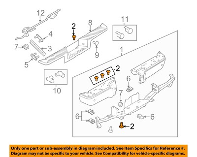 FORD OEM 97-22 F-150 Heritage Bumper Components-Bumper Bolt N811645S439 ...