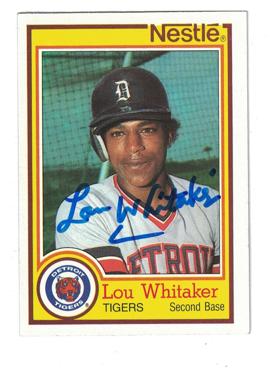 Lou Whitaker AUTOGRAPHED 1984 TOPPS NESTLE BASEBALL CARD SIGNED DETROIT ...