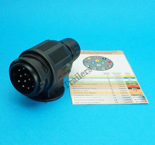 13 Pin Towing Plug for Trailer & Caravan - Complies with ISO 11446 # ...