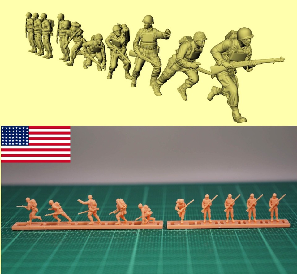 1/144 WWII US Army soldiers landing in operation overlord Resin Kit | eBay
