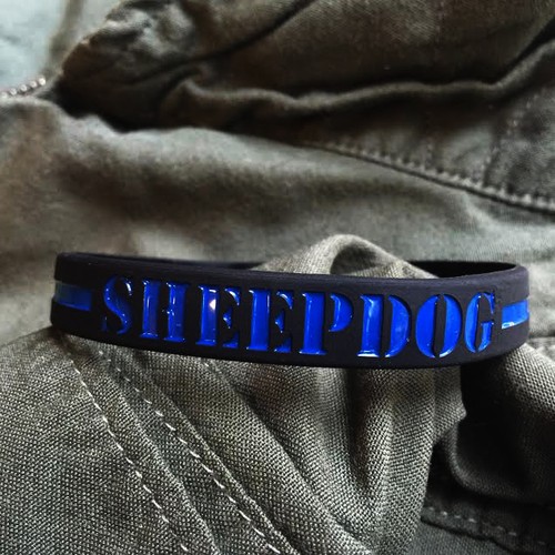 Thin Blue Line "SHEEPDOG" Silicone Bracelet Band | eBay