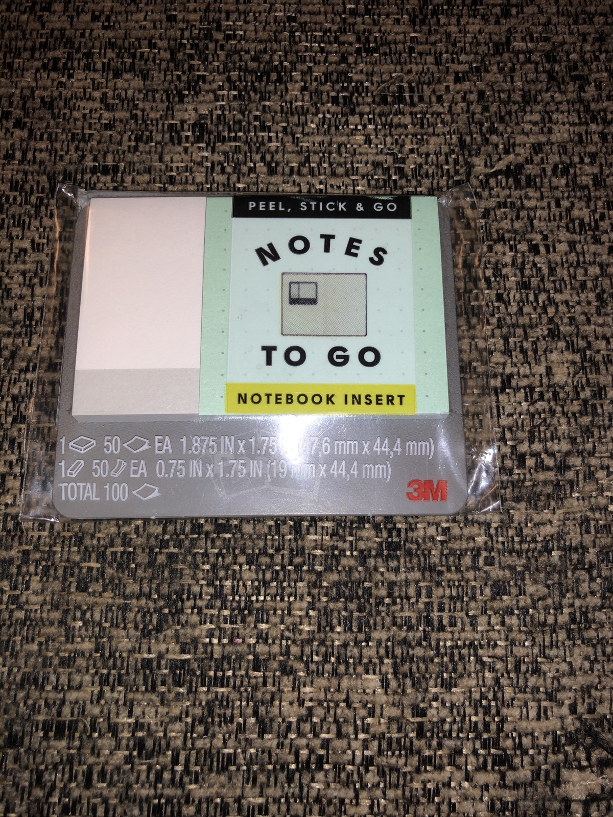 Post-it Study Notebook Notes To Go 2 Post It Sizes.100 Sheets Total ...