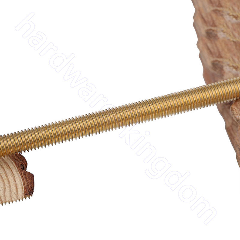 Full Threaded Rod Solid Brass Allthread Stud M2 M2.5 M3 M4 M5 M6 M8 M10 ...