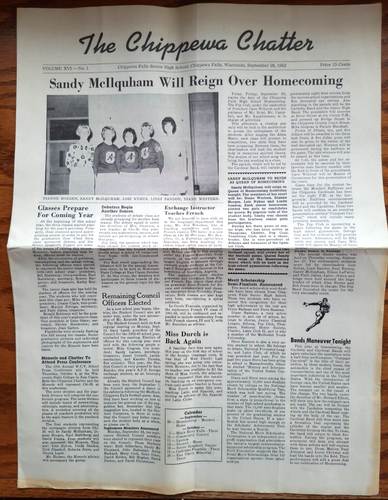 Chippewa Falls Chatter Wisconsin Newspaper September 28 1962 Senior ...