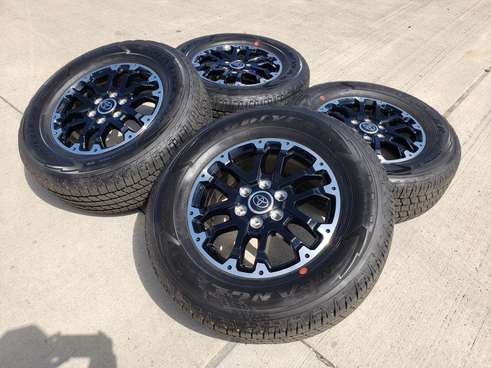 18" Toyota Tundra TRD TSS OEM black wheels rims tires 2022 2023 Sequoia ...